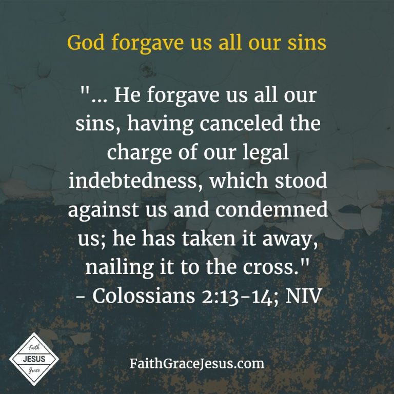 Our sin debt was nailed to the cross | Faith - Grace - Jesus