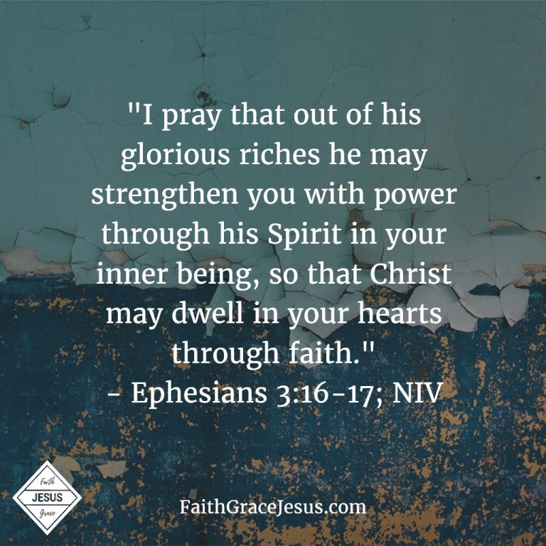 Strengthened with power through His Spirit | Faith - Grace - Jesus