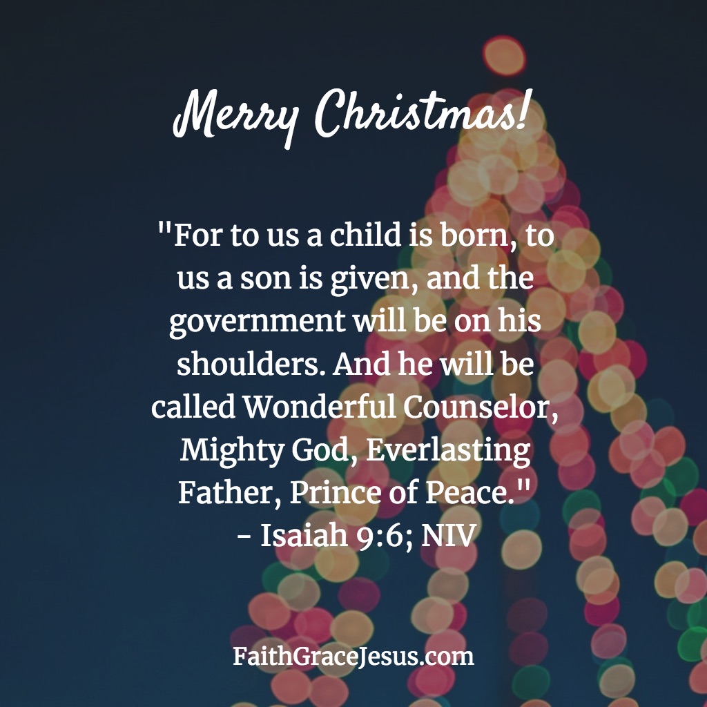 Merry Christmas Faith Grace Jesus