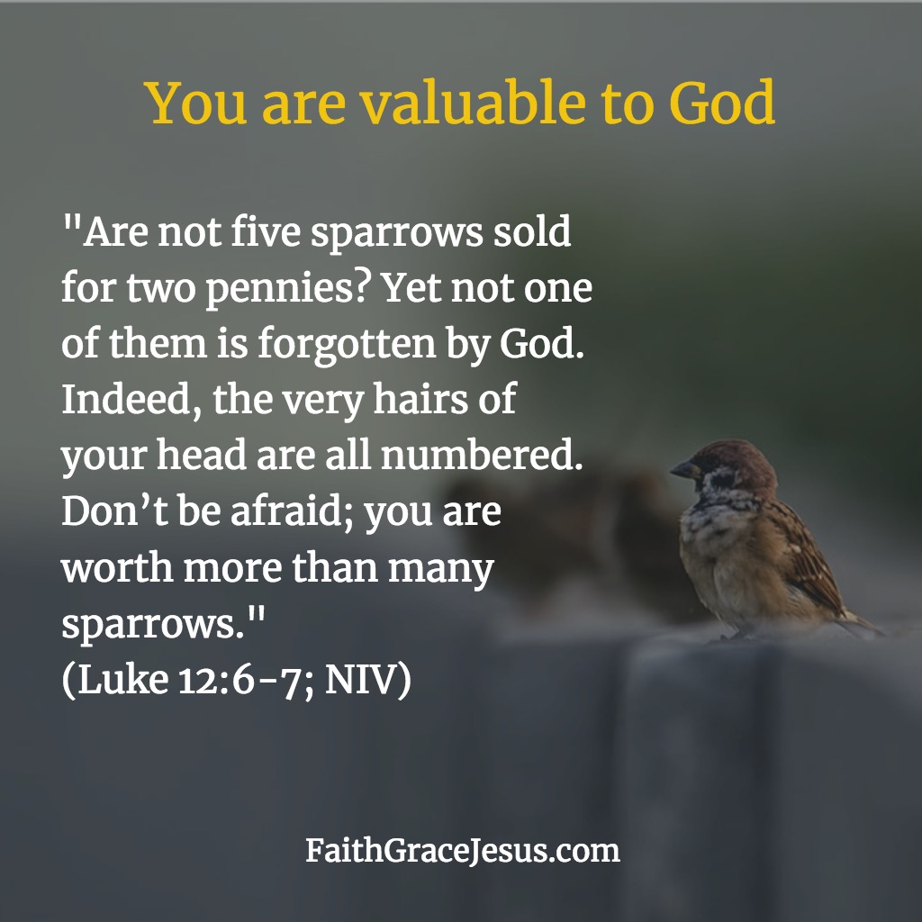 You Are Valuable To God Faith Grace Jesus